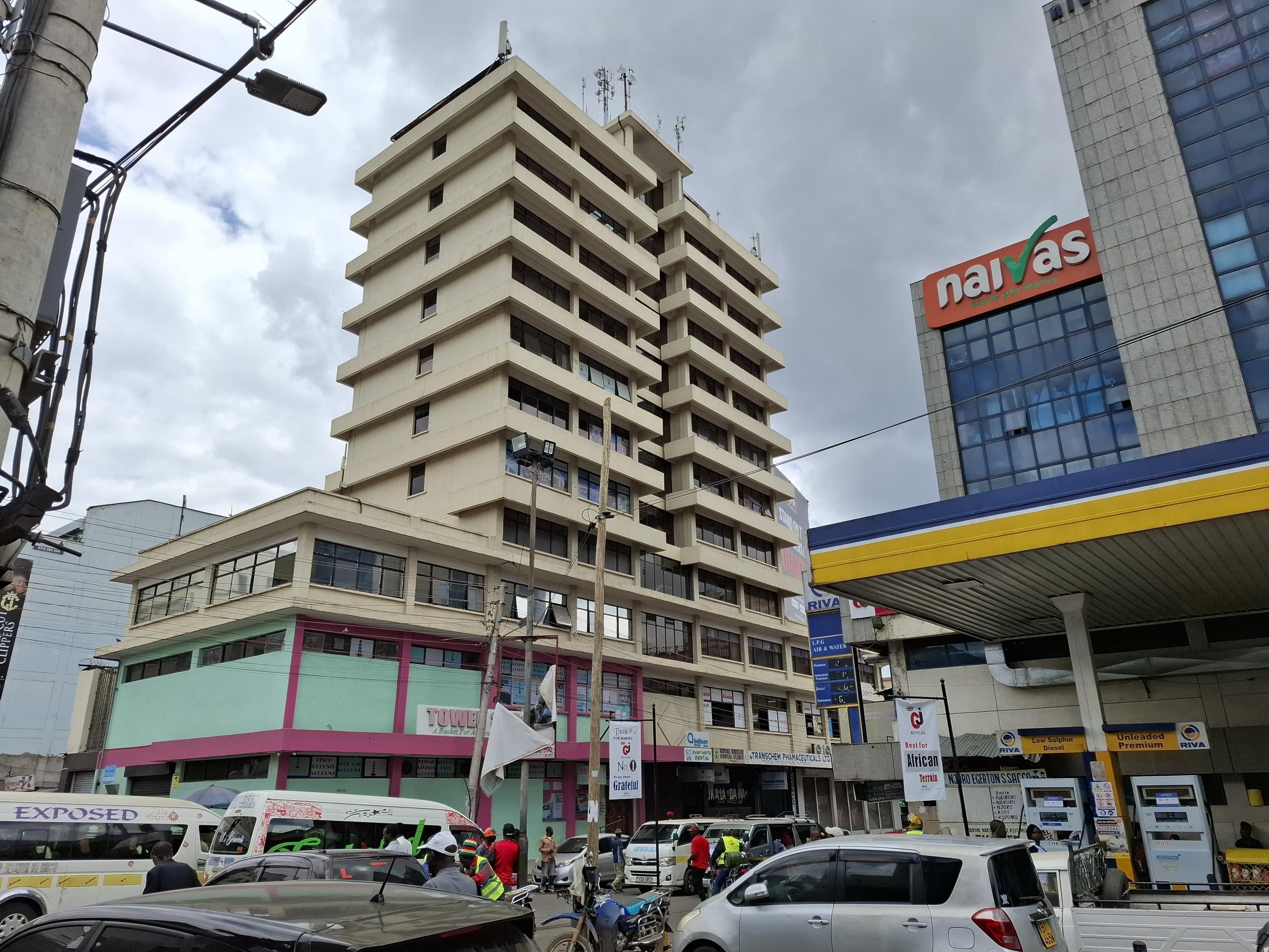 Inside the first building in Nakuru to have a lift